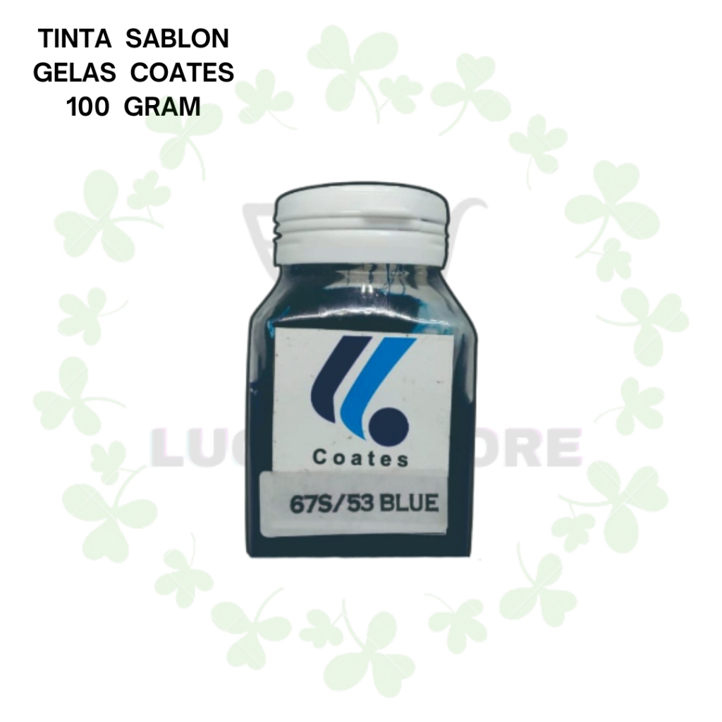 Jual Tinta Sablon Coates Warna Blue 100gr Khusus Media Gelas Kaca ...
