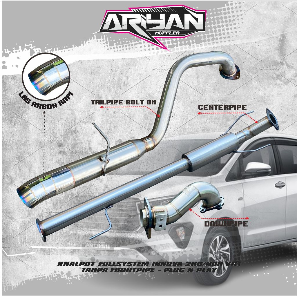 Jual PAKET KNALPOT FULLSYSTEM INNOVA 2KD/NON VNT, REBORN 2GD/VRZ ...