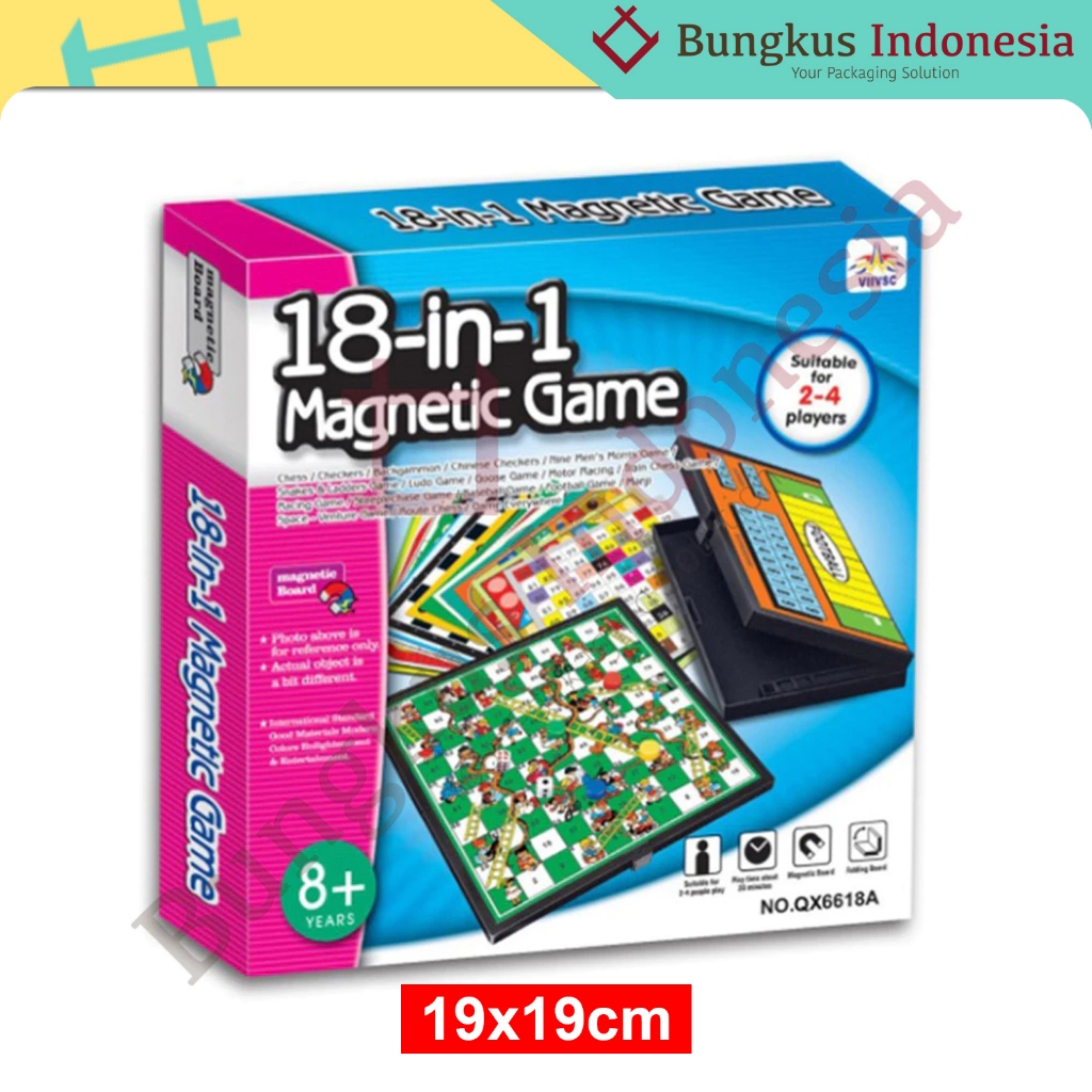 Jual Mainan 18 in 1 Magnetic Game Family Games Board Games Ludo dll ...