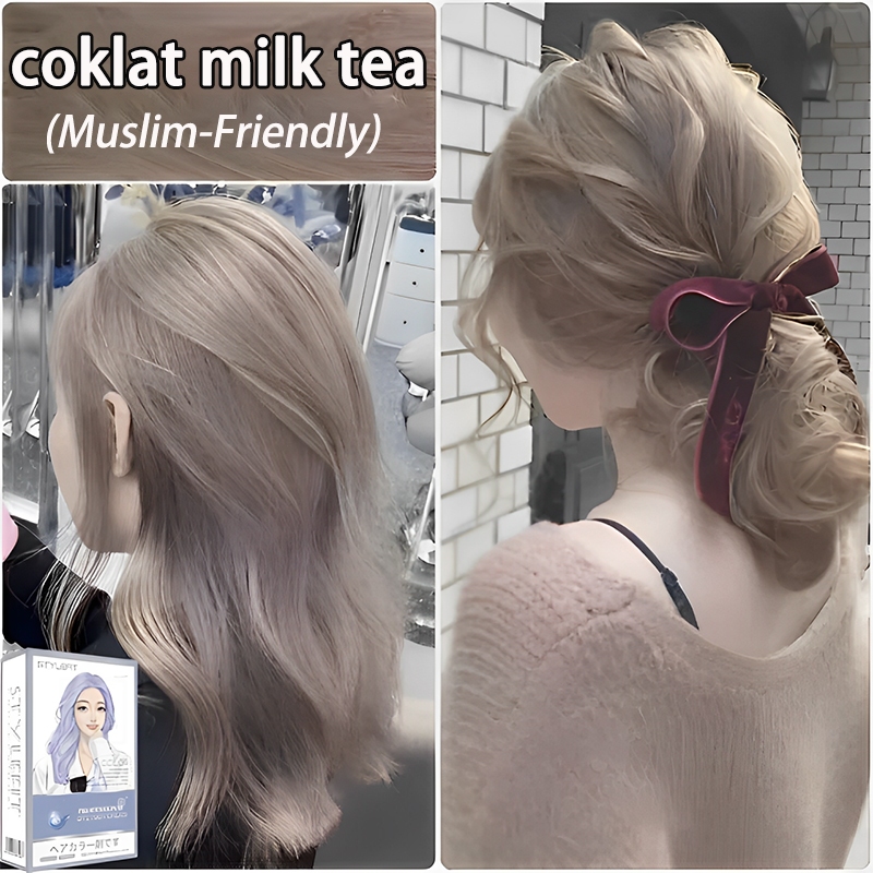 Jual 【100ml gratis 100ml】STYLE FIT milk tea ash hair color*200ml sari ...