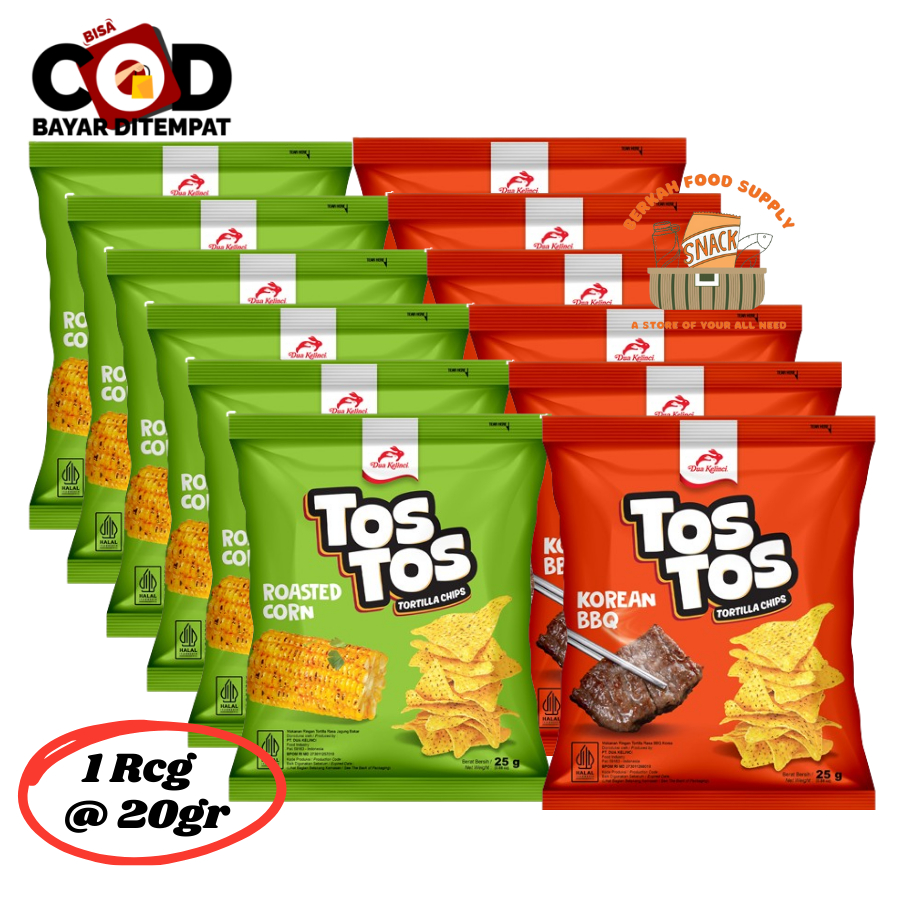 Jual [ BERKAH ] Tos Tos Tortilla Chips Renceng 10 X 20gr Dua Kelinci ...