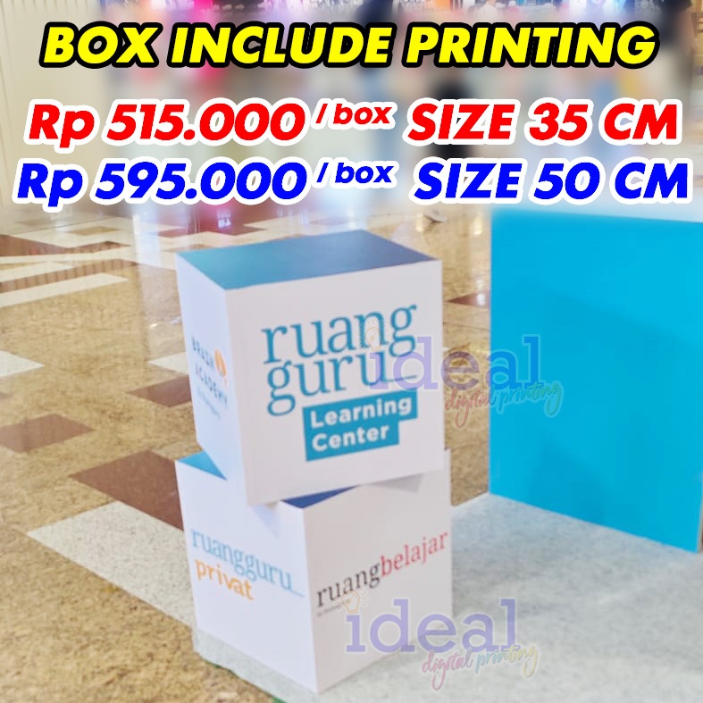 Jual Box Podium include printing, kubus printing, kotak printing Balok ...