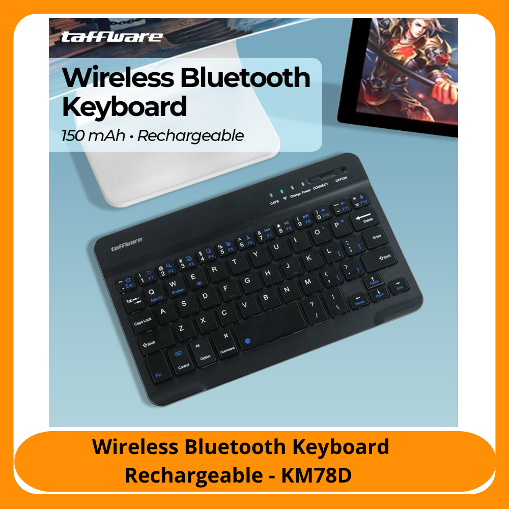 Jual Wireless Bluetooth Keyboard Rechargeable - KM78D / Keyboard mini ...