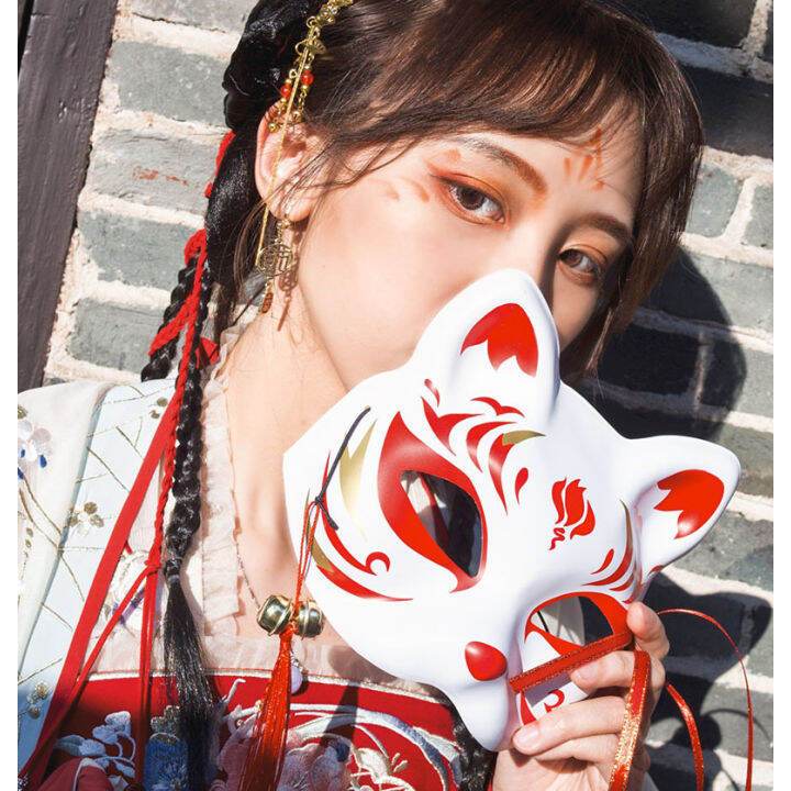 Jual Topeng Kitsune/Topeng Anime/Topeng Fox Kitsune/Mask Cosplay ...