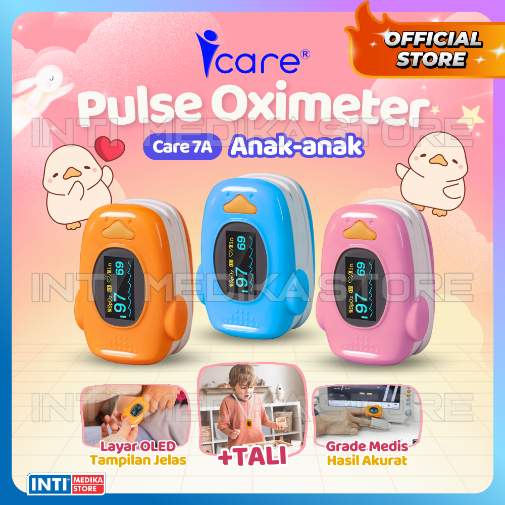 Jual ICARE - Fingertip Pulse Oxymeter OLED CARE 7A Kids | Alat Saturasi ...
