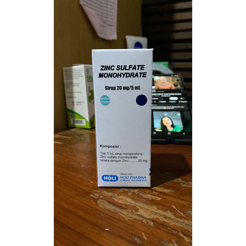 Jual Zinc Sulfate Monohydrate Syrup 20mg/5ml Isi Botol @60 ml | Shopee ...