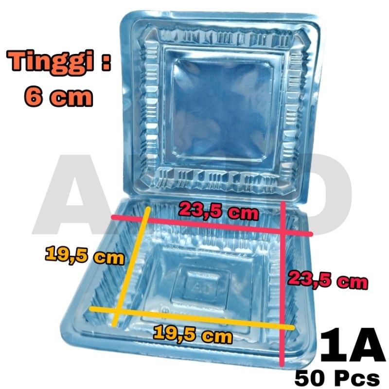 Jual Mika Plastik Kotak Bening Jumbo Besar 1A SUPER TEBAL Isi 50 Pcs ...
