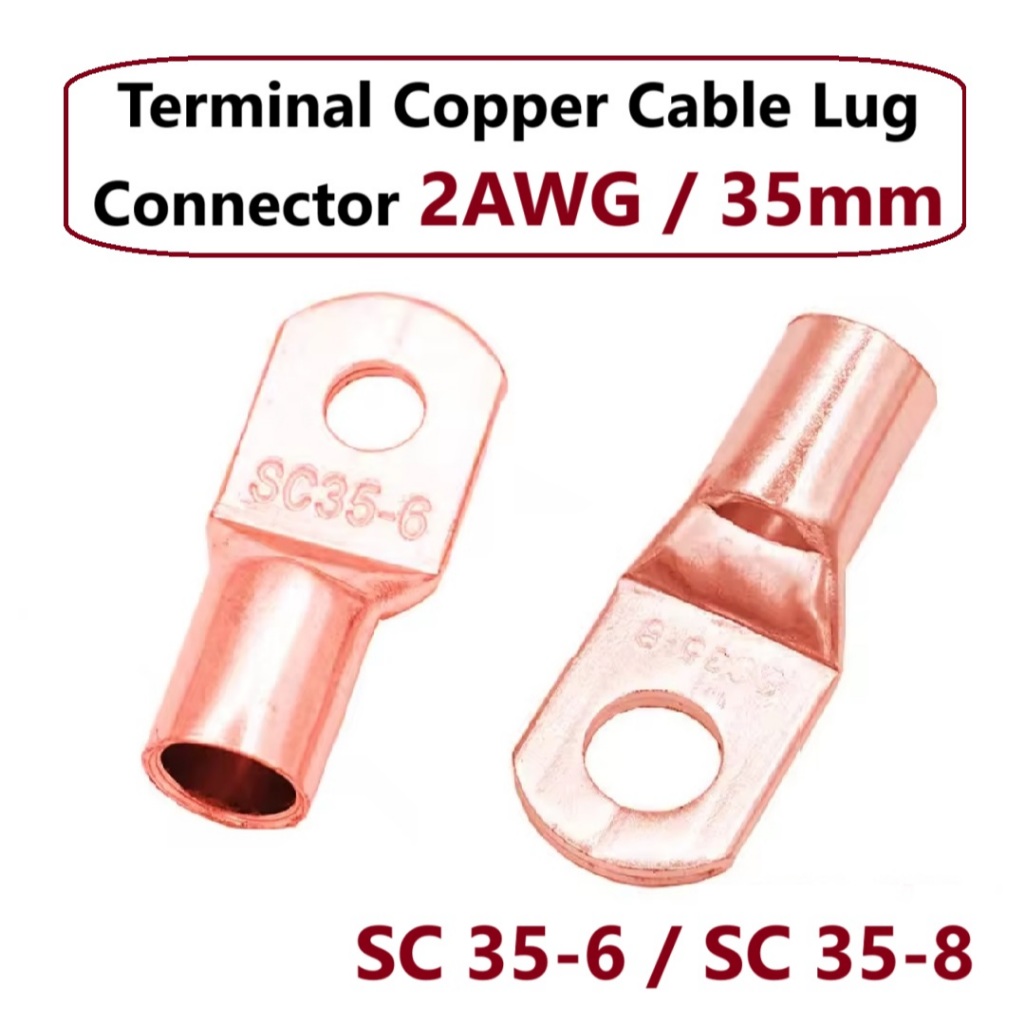 Jual Skun Kabel SC 35mm Terminal Copper Cable Lug 2 AWG | Shopee Indonesia