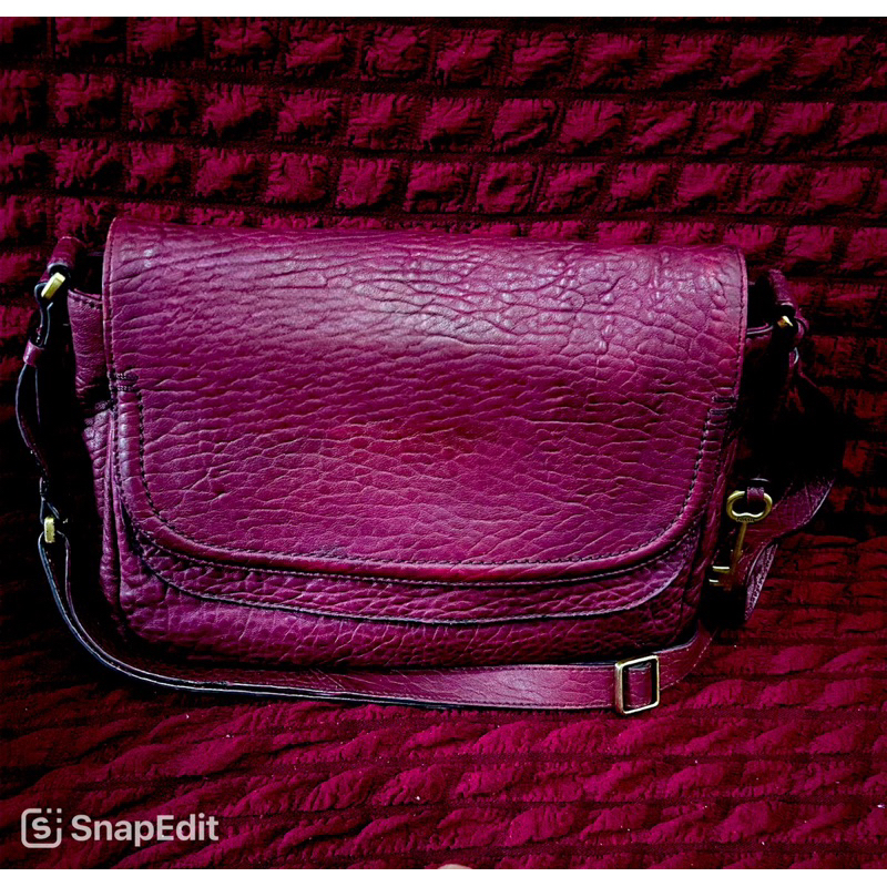 Jual TAS PEYTON RARE VINTAGE F0SSIL MAROON | Shopee Indonesia