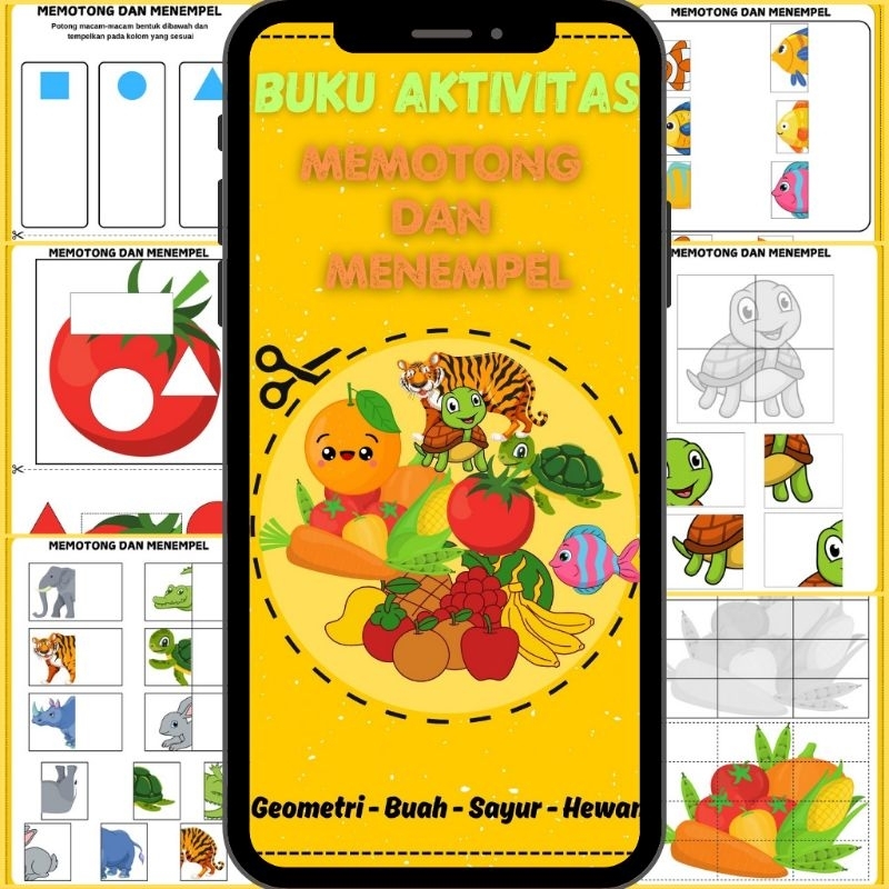 Jual [11 Lembar] Buku Aktivitas:Memotong dan Menempel | Shopee Indonesia
