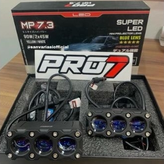 Jual PRO7 MP7.3 Mini Projie Triple Lens Laser Blue Lens 90 Watt ...