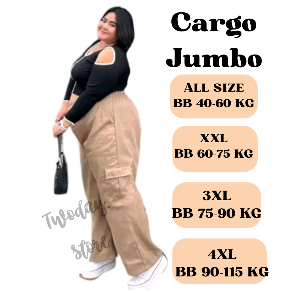 Jual Kiya Cargo Pants Wanita Highwaist Premium Loose Korean Style Jumbo - Celana Kargo Wanita ...