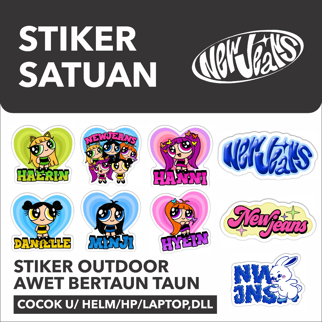 Jual Stiker Newjeans Tahan Air Panas Awet Bertaun taun Sticker Hani ...
