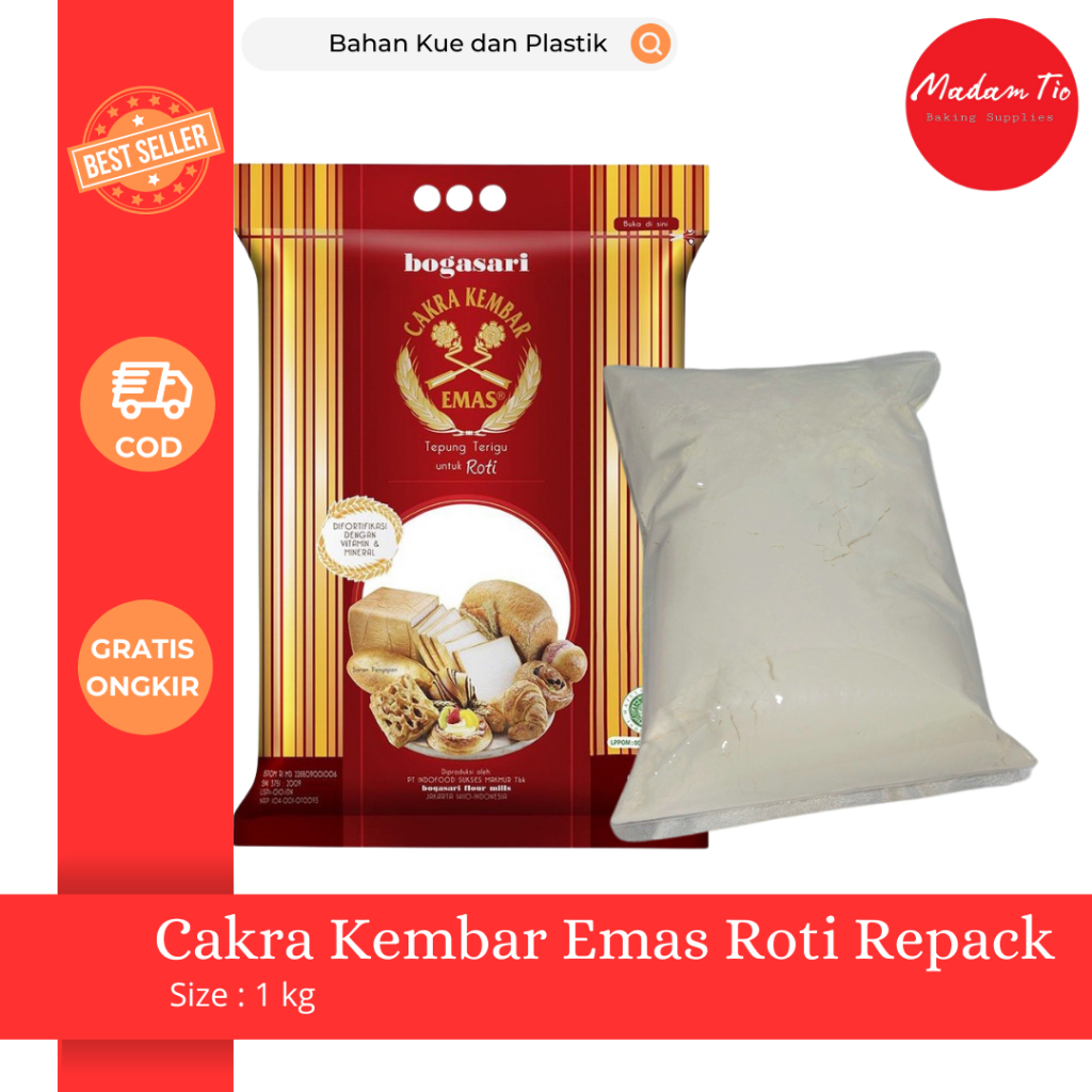 Jual Cakra Kembar Emas Roti 1kg 1pcs | Shopee Indonesia