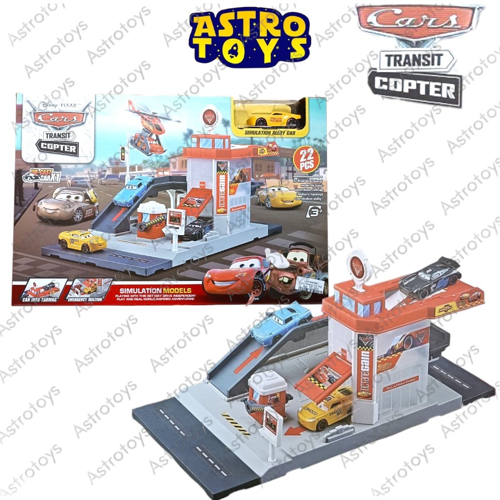 Jual Track Cars Transit Copter Parking Garage / Mainan Anak Lintasan ...