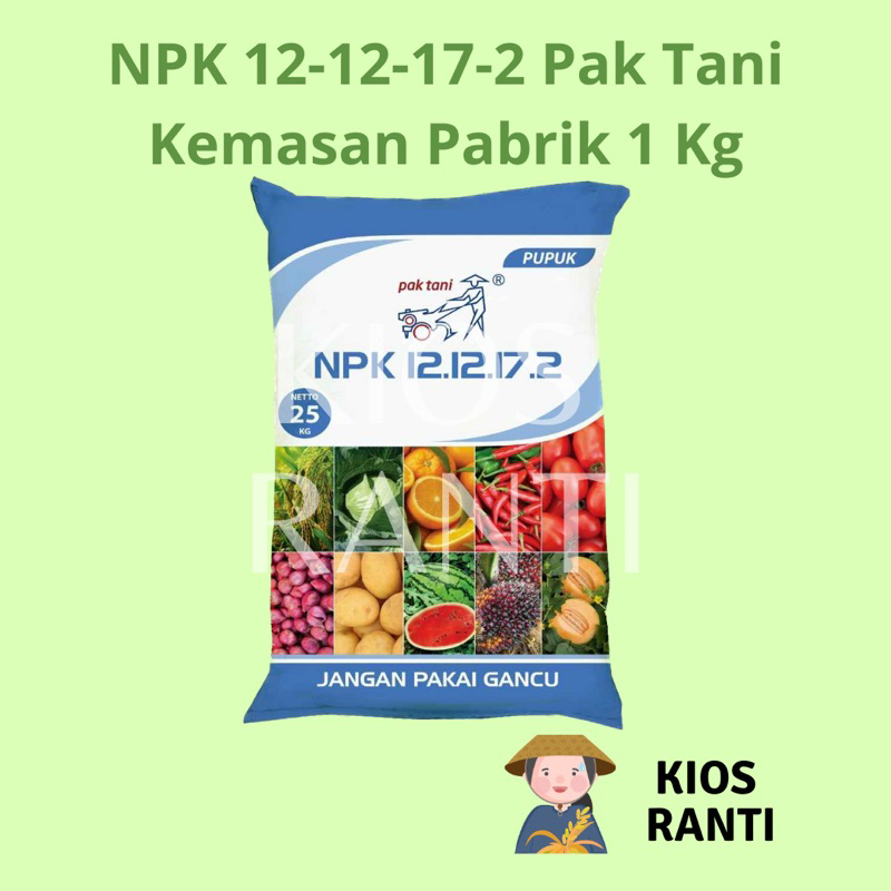 Jual NPK 12.12.17.2 PAK TANI 1 kg/Pupuk Pertumbuhan/Mempercepat Bunga & Buah | Shopee Indonesia