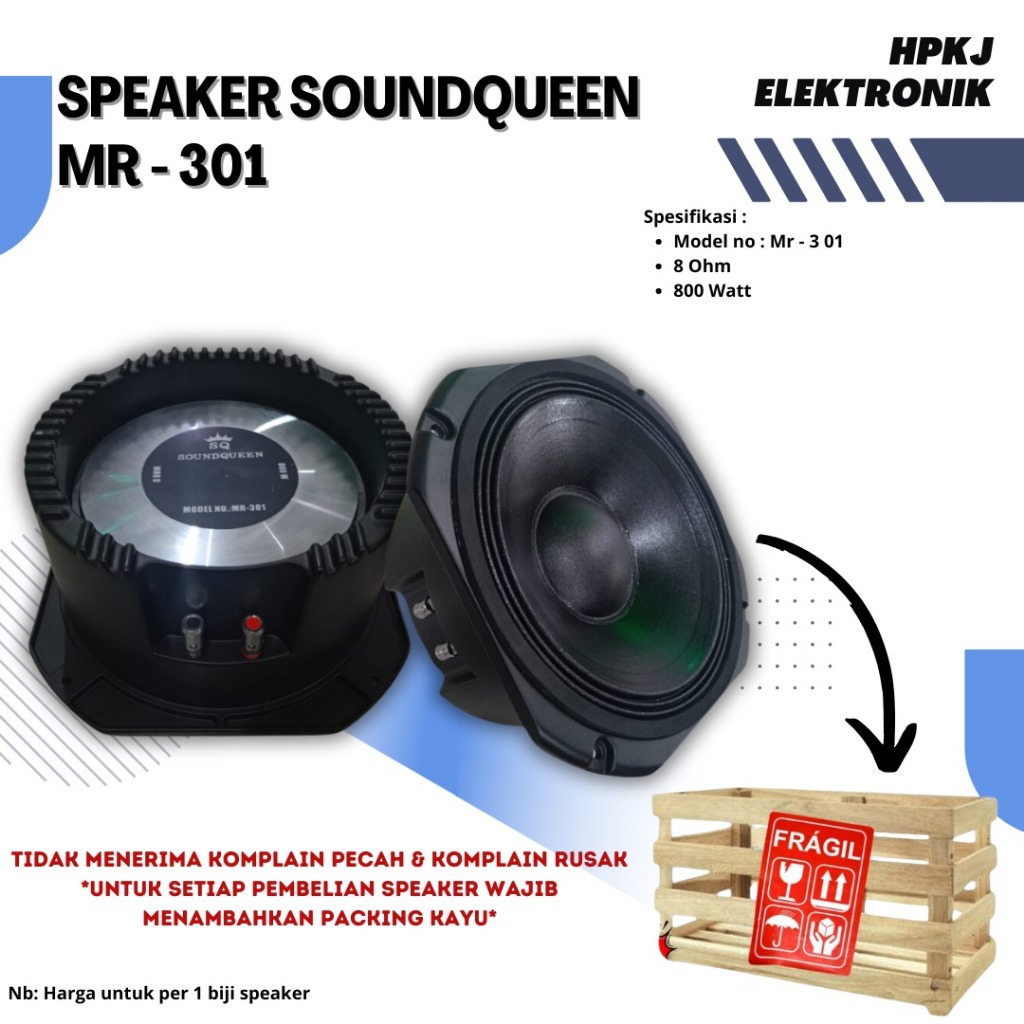 Jual SPEAKER SOUNDQUEEN 10 INCH MR - 301 Speaker 10Inch MR 301 MR301 MID RANGE | Shopee Indonesia
