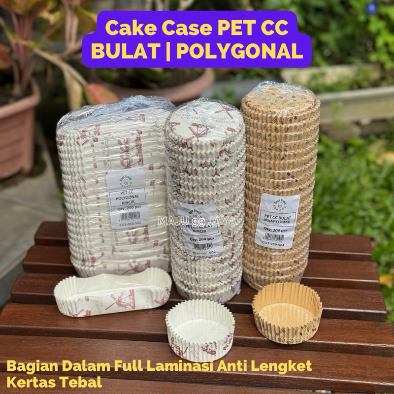 Jual (200 PCS) Paper Cup Cake Cake Case Cup Roti Bulat Oval Polygonal ...