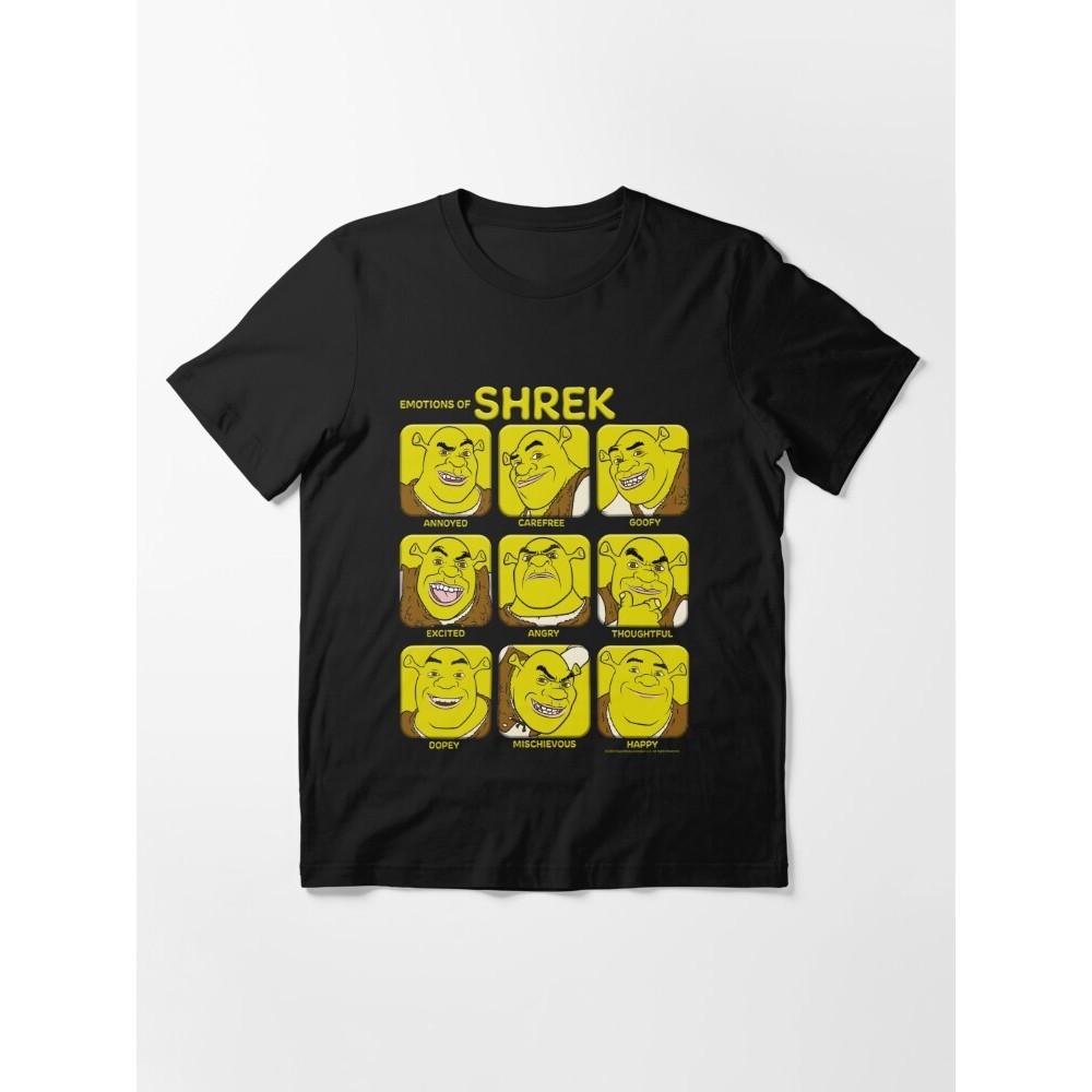 Jual Kaos Shrek The Emotions Of Shrek Portrait Grid Essential Tshirt ...