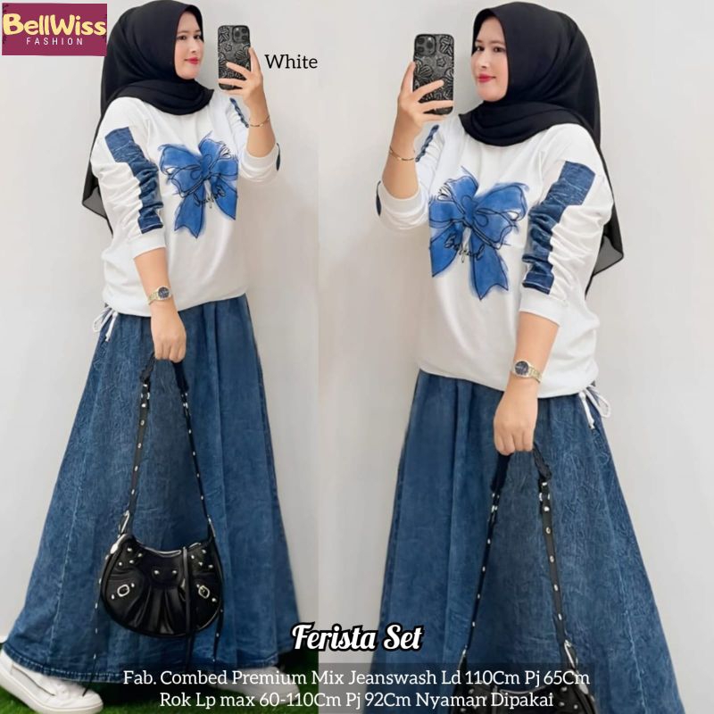 Jual FERISTA SET BY BELLWIS/SET ROK KUPU JEANS MIX COMBAD BEST SELLER ...
