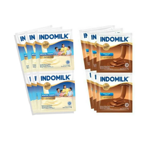 Jual skm Indomilk coklat dan putih 6 sachet x 37 gr (Citra Rasa ...