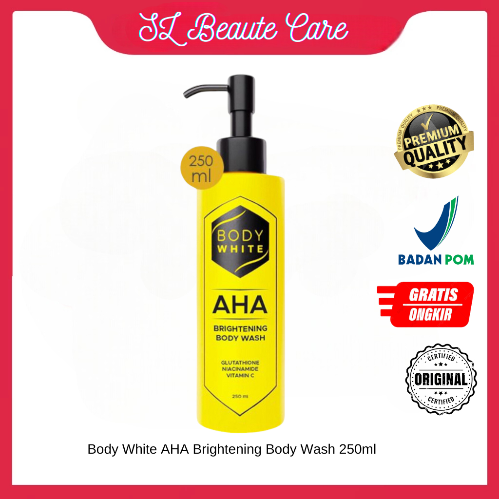 Jual Body White AHA Brightening Body Wash 250ml | Shopee Indonesia