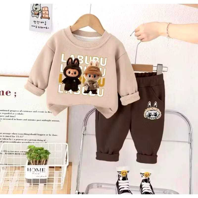 Jual SWEATER ANAK LENGAN PANJANG KARAKTER LABUBU/SET JOGER LABUBU ANAK ...
