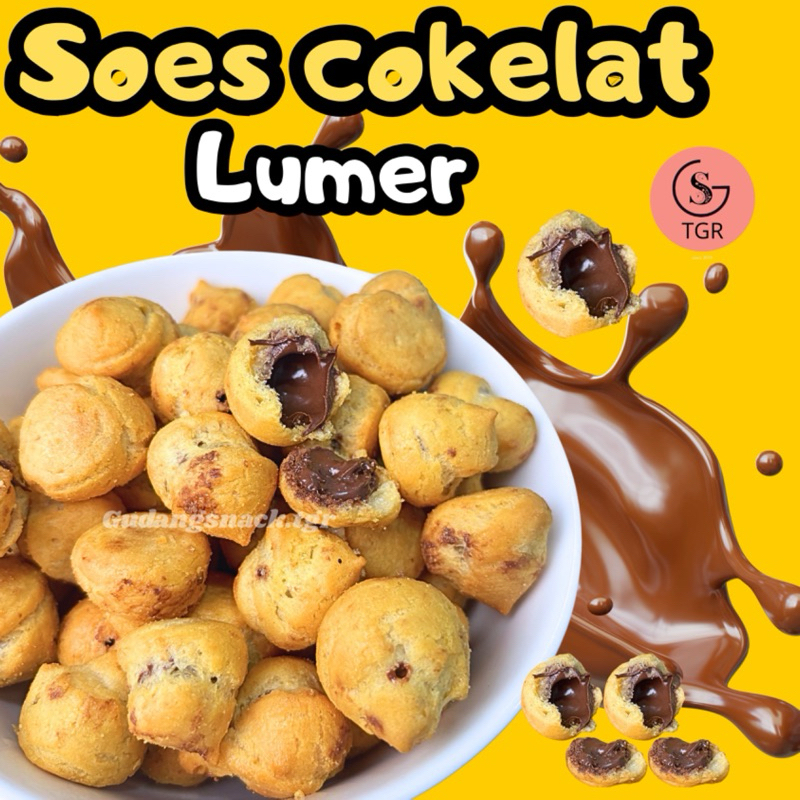 Jual Cemilan Soes Cokelat Isian Lumer Cemilan Renyah Cokelat - 250gr ...