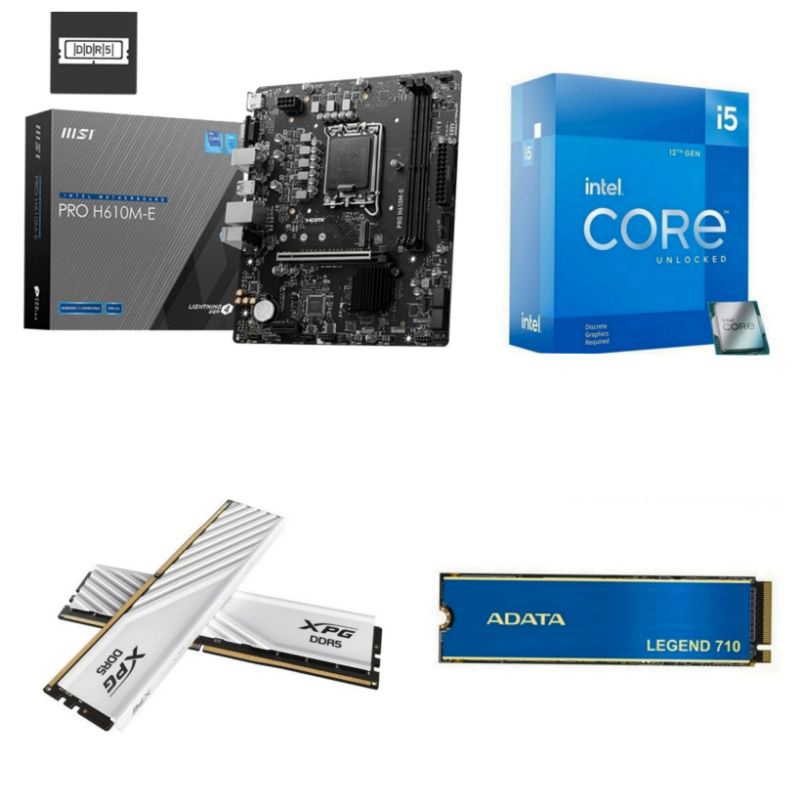 Jual Paket Processor Intel Core i5 12400 / i5 12400F Box Gen 12 LGA 1700 RAM DDR5 32GB NVME ...
