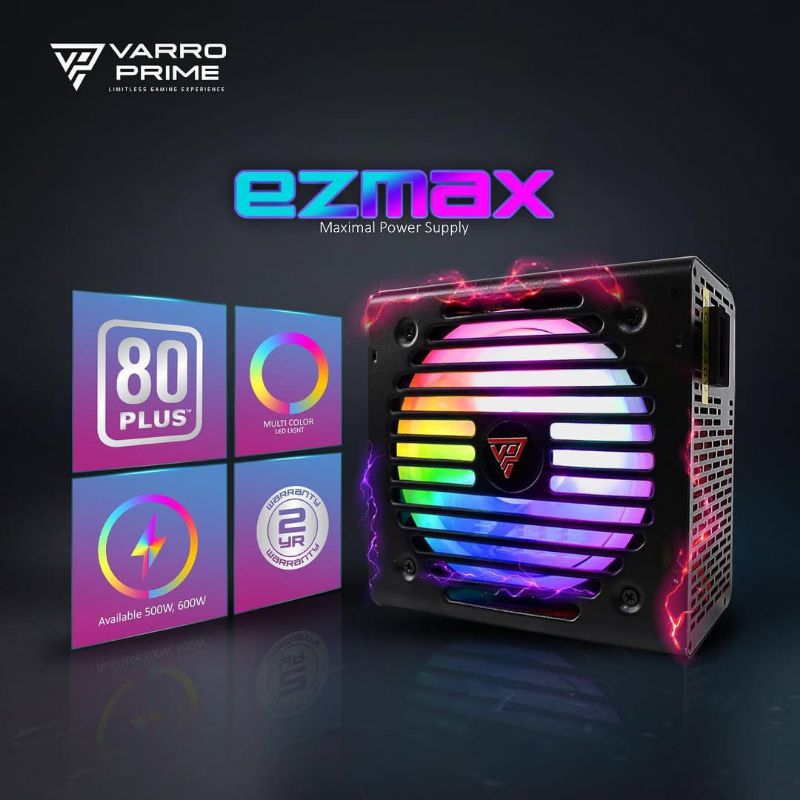 Jual Power suply ezmax 600watt 80plus | Shopee Indonesia