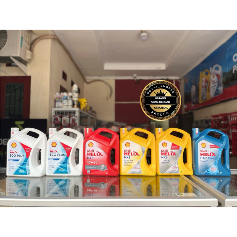 Jual OLI SHELL HELIX 4 LITER SERIES OLI SHELL HELIX HX3 HX5 HX6 HX7 HELIX ECO PLUS 4 LITER ...