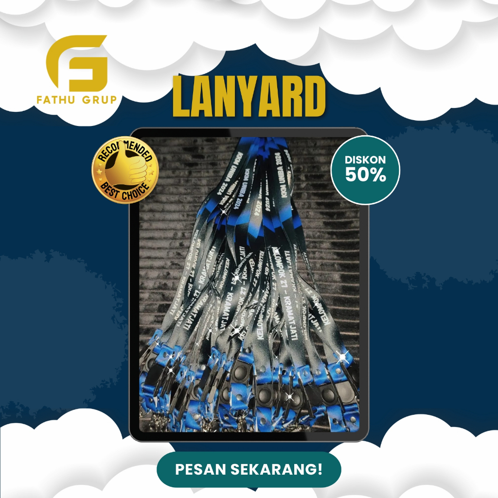 Jual Tali ID CARD custom / LANYARD custom / cetak 2 sisi bahan Tali ...