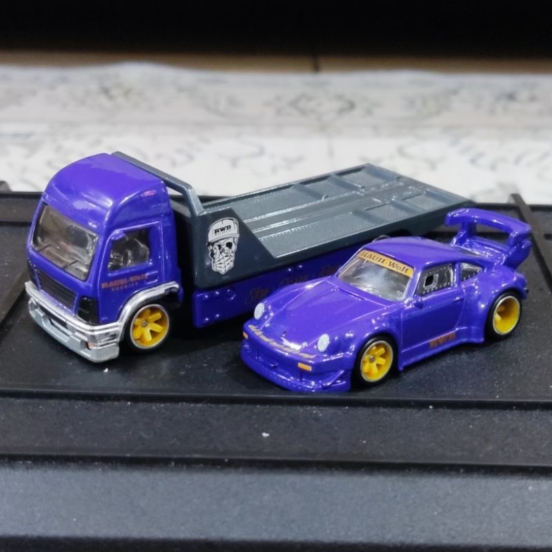 Jual Hot Wheels Porsche 930 RWB Team Transport Purple / Ungu LOOSE ...