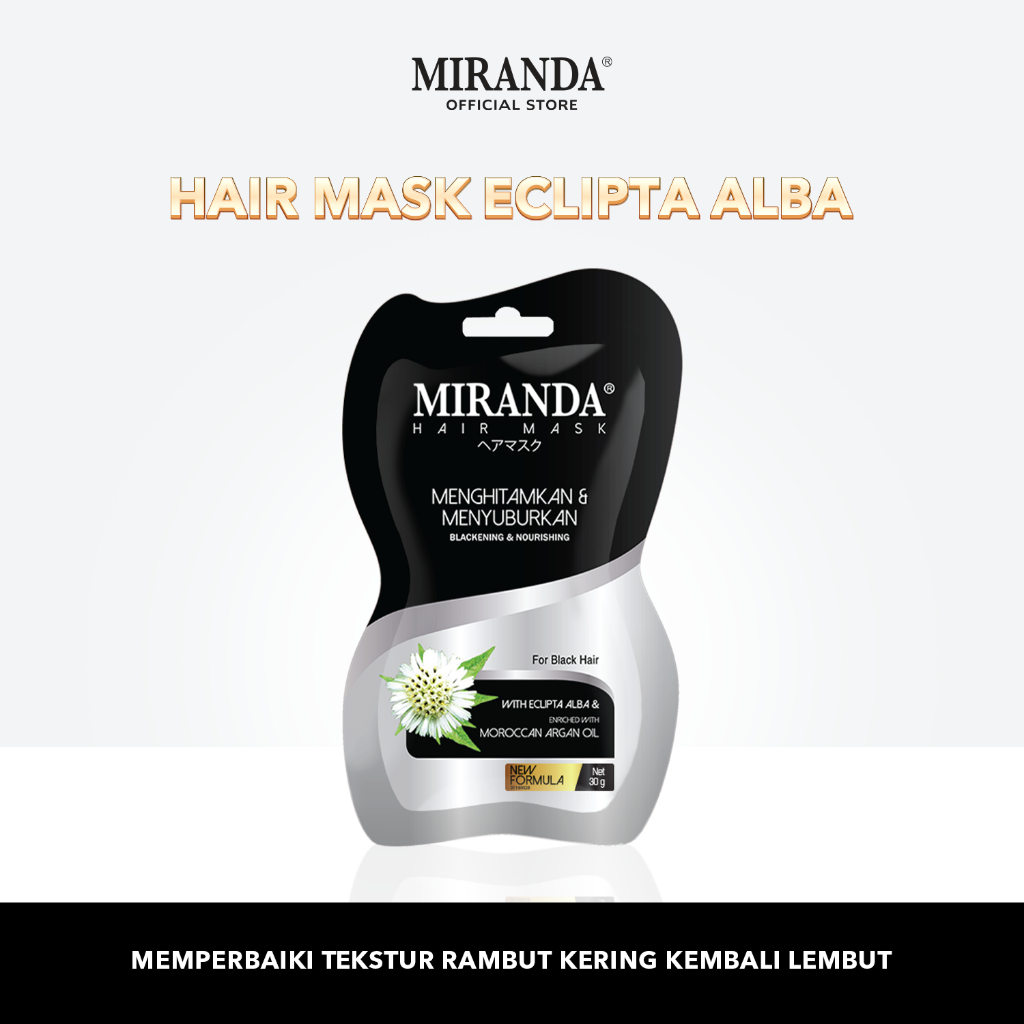 Jual Miranda Hair Mask (Masker Rambut) Sachet Eclipta Alba 30gr ...