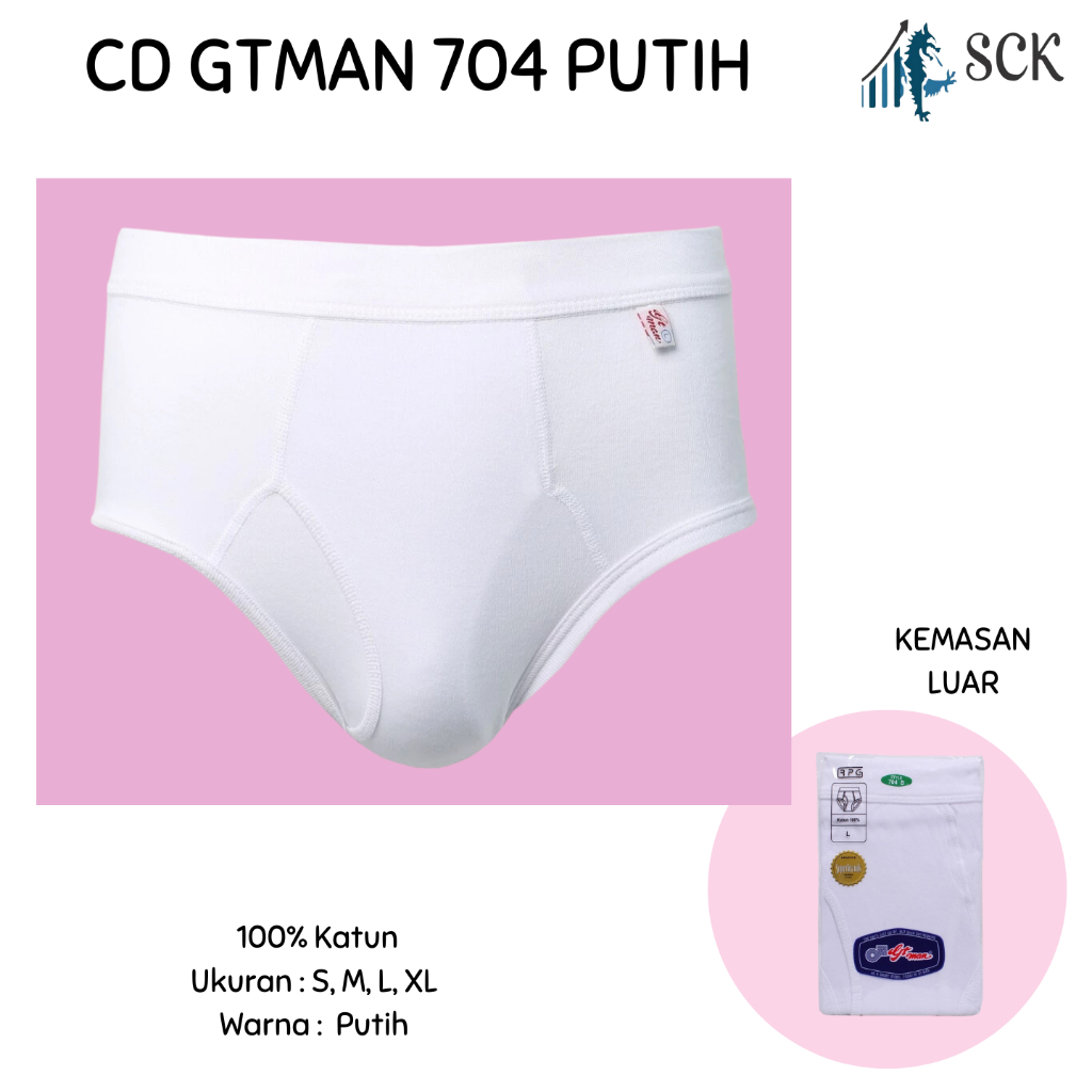 Jual CD GT-MAN 704 BP PUTIH / Celana Dalam GT MAN 704 Anti Selip ...