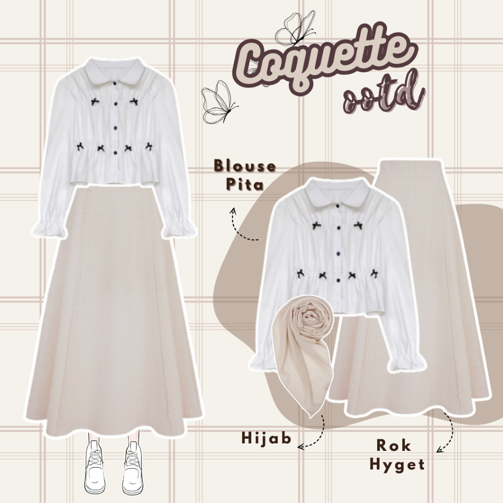 Jual Outfit One Set Hijab Style 3in1 (Blouse Pita + Rok Hyget + Bella ...