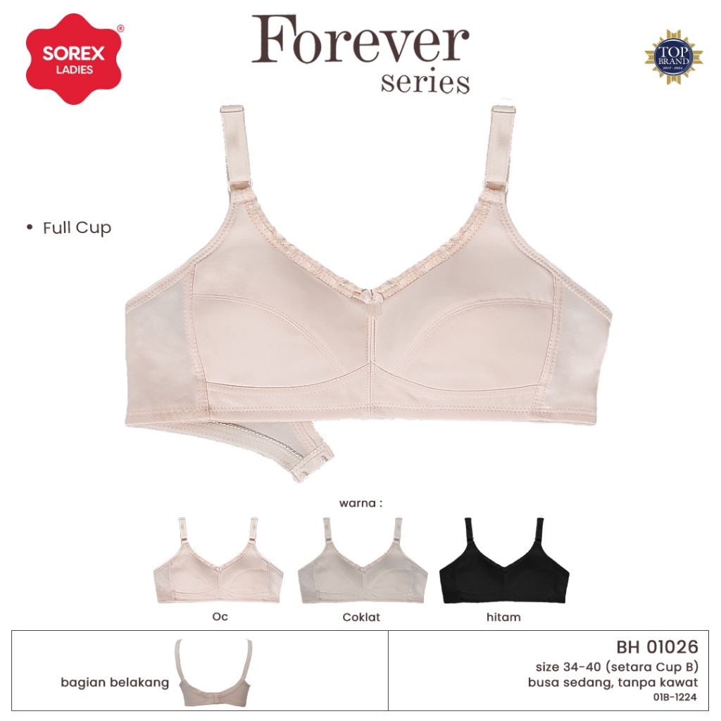 Jual Sorex Bra Busa Tipis Tanpa Kawat Full Cup B-C Kait 2 Bra Harian ...