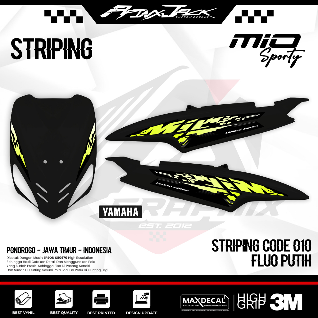 Jual STRIPING Mio Sporty - Sticker Yamaha Mio Sporty - Mio Old - CODE ...