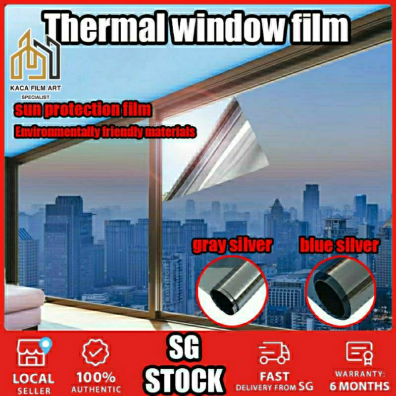 Jual Stiker Kaca Film Cermin Silver Silver Jendela Rumah Kantor Mobil Ruko One Way Cermin Tidak ...