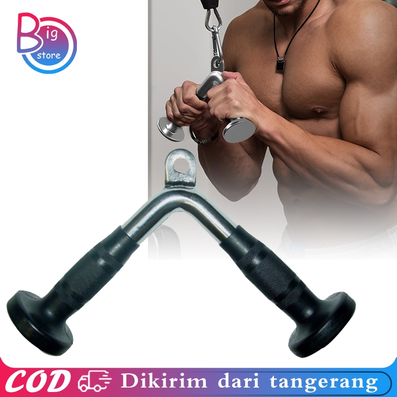 Jual V Bar Handle Gym Fitnes Handle Pull Down Bar Tricep Bar Seated Row ...