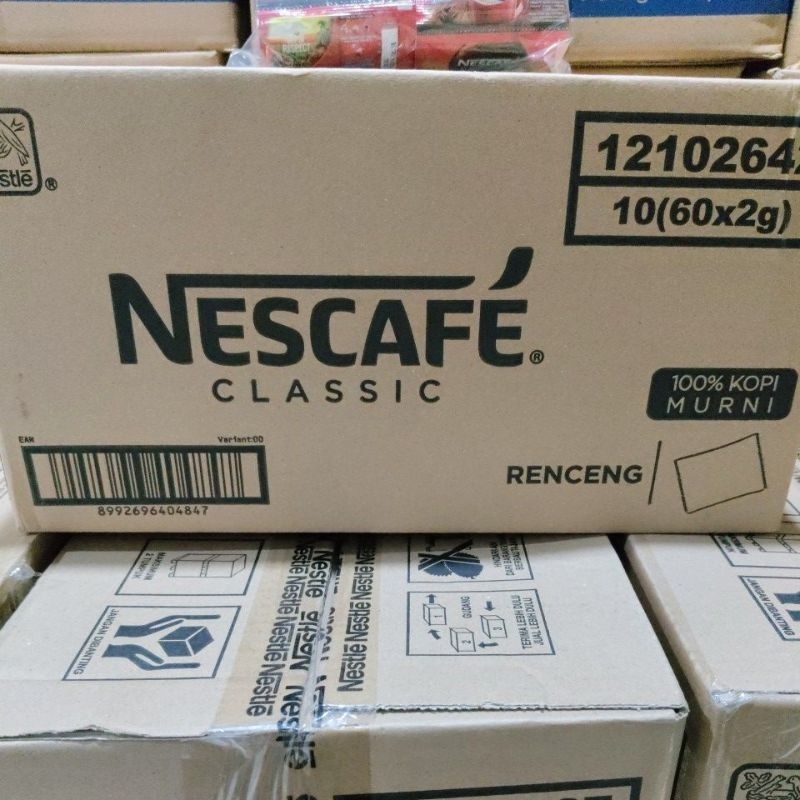 Jual kopi Nescafe classic sachet 2 gram (harga 1 dus isi 10 pack @ 60 sachet) | Shopee Indonesia