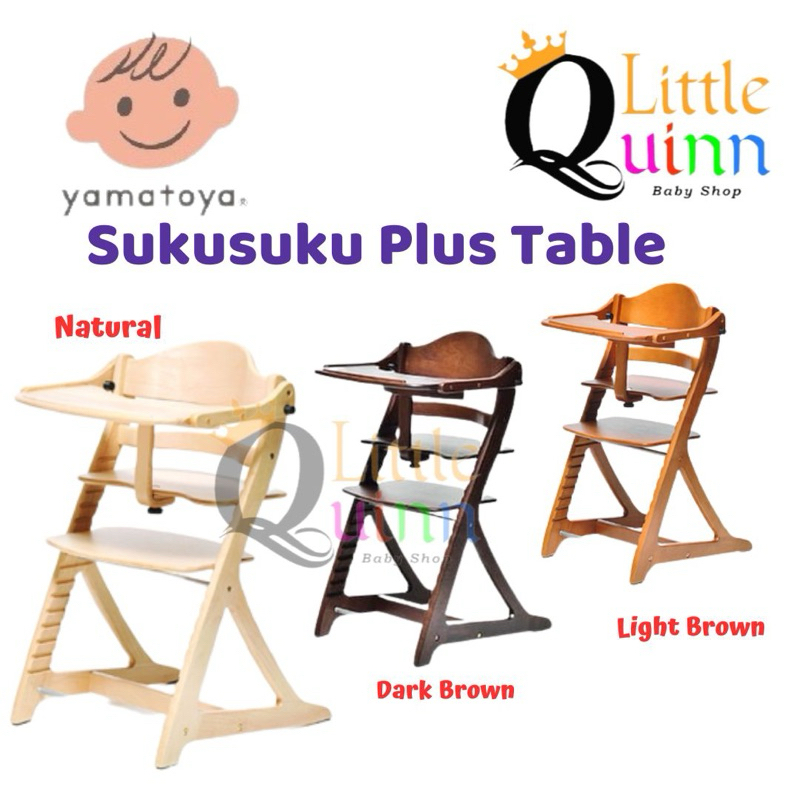 Jual Yamatoya Sukusuku Plus Table Kursi Makan Anak Kayu Baby High Chair | Shopee Indonesia