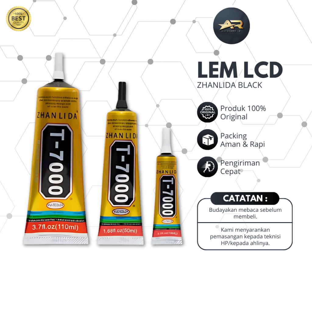 Jual Lem LCD Touchscreen T7000 Zhanlida Black Perekat Serbaguna Ukuran 15ml 50ml & 110ml ...