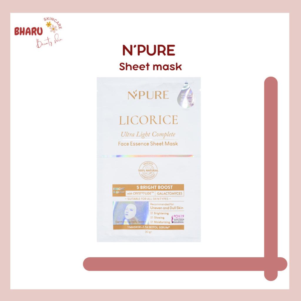 Jual NPURE LICORICE ULTRA LIGHT COMPLETE FACE ESSENCE SHEET MASK ...