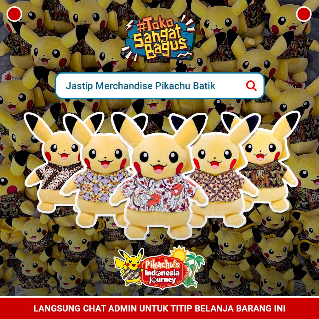 Jual Boneka Pikachu Batik dan Merchandise Pikachu Indonesia Journey | Shopee Indonesia