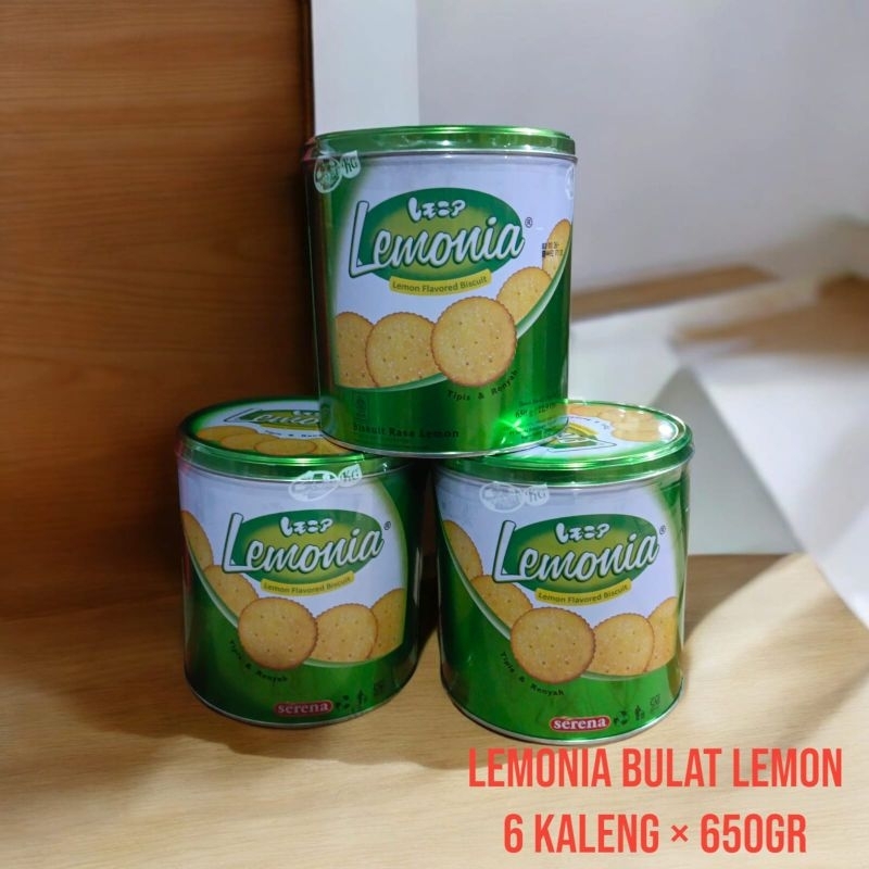 Jual Aneka Snack Cemilan Biskuit Serena Lemonia Bulat Kaleng Murah ...