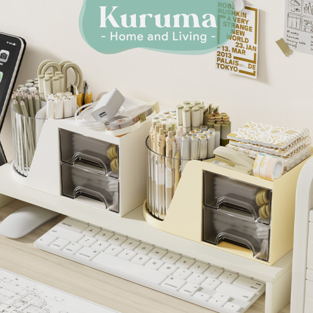 Jual KURUMA - KAGAYA Perapi Makeup Putar Holder Stationery Minimalis ...
