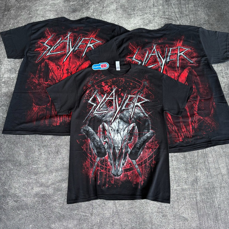 Jual KAOS BAND OFFICIAL SLAYER - MONGO GOAT (FULL PRINT) | Shopee Indonesia