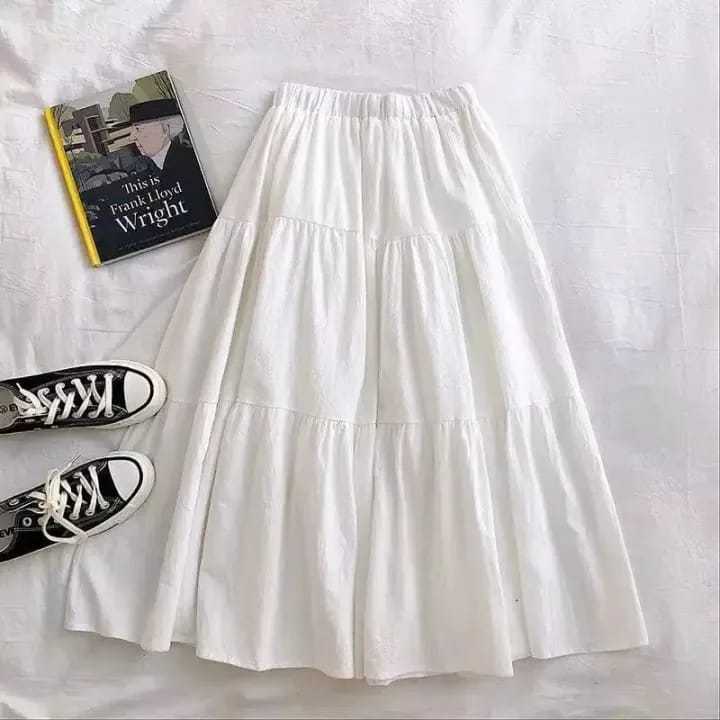 Jual Rok bawahan wanita Rok bahan CRINKLE Honey Skirt model simple ...