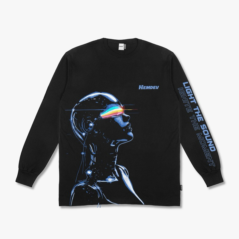 Jual Vicky Mono X Hemdev Longsleeve Ecliptron Black | Shopee Indonesia